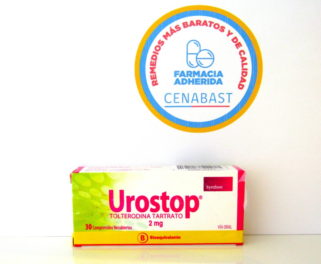 CENABAST UROSTOP TOLTERODINA TARTRATO 2 MG 30 COMPRIMIDOS RECUBIERTOS ...